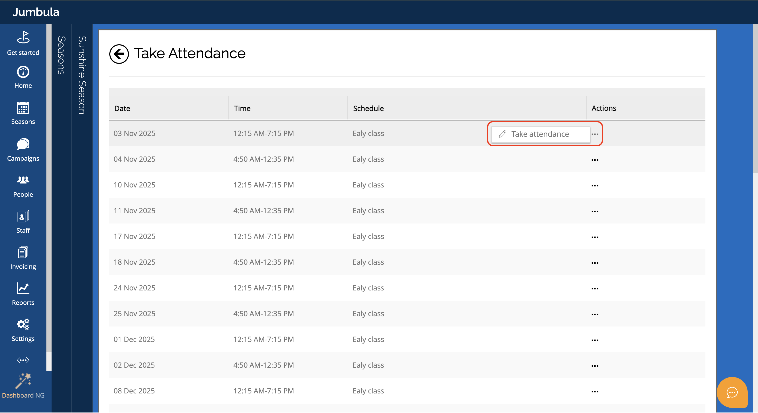 How to do track attendance?